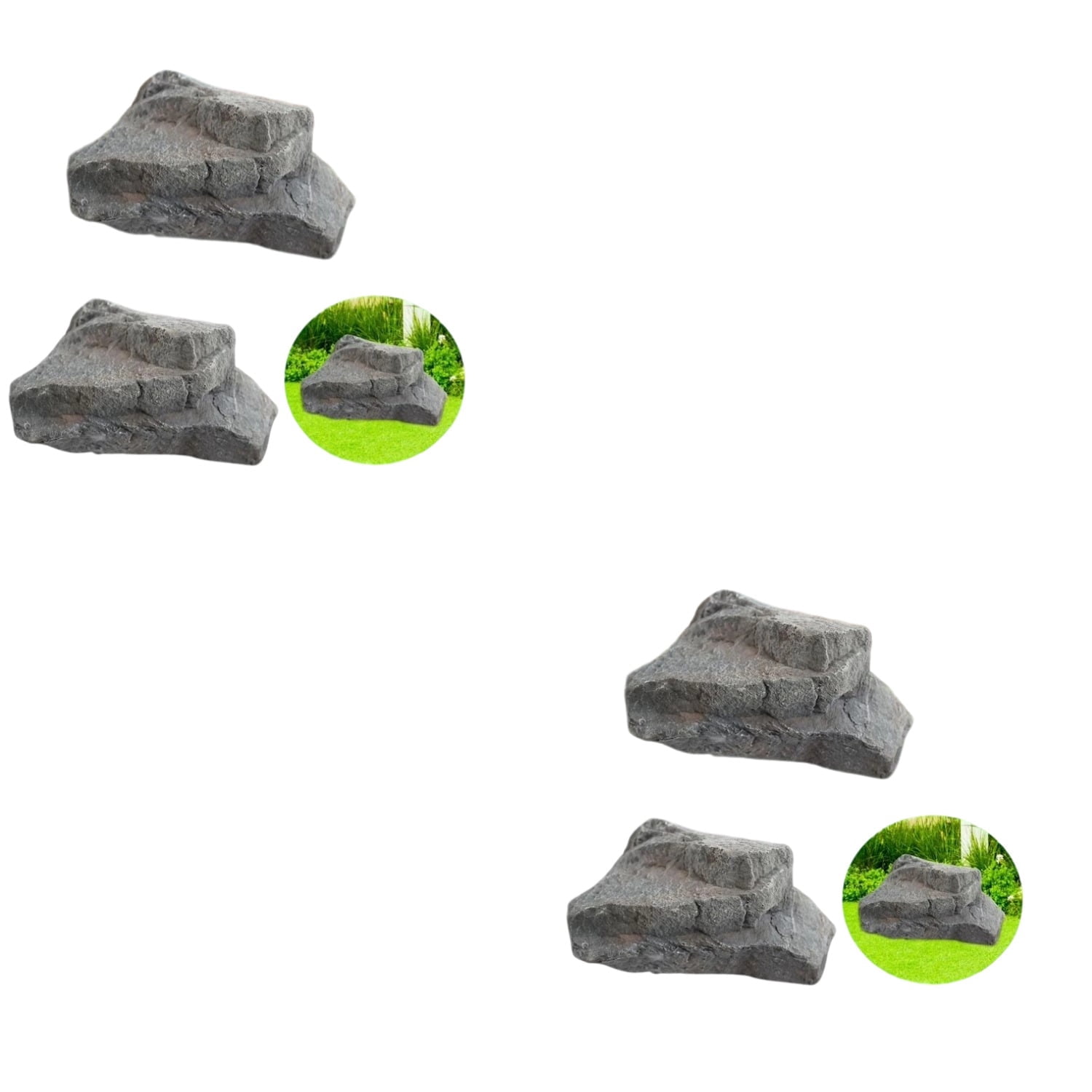 2Pcs Airmax CrystalClear TrueRock Outdoor Rock Cover, Artificial ...