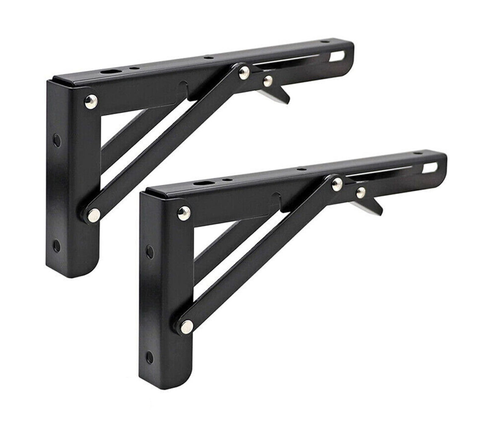 2Pcs Campervan Folding Bracket Table Shelf Motorhome Caravan Black ...