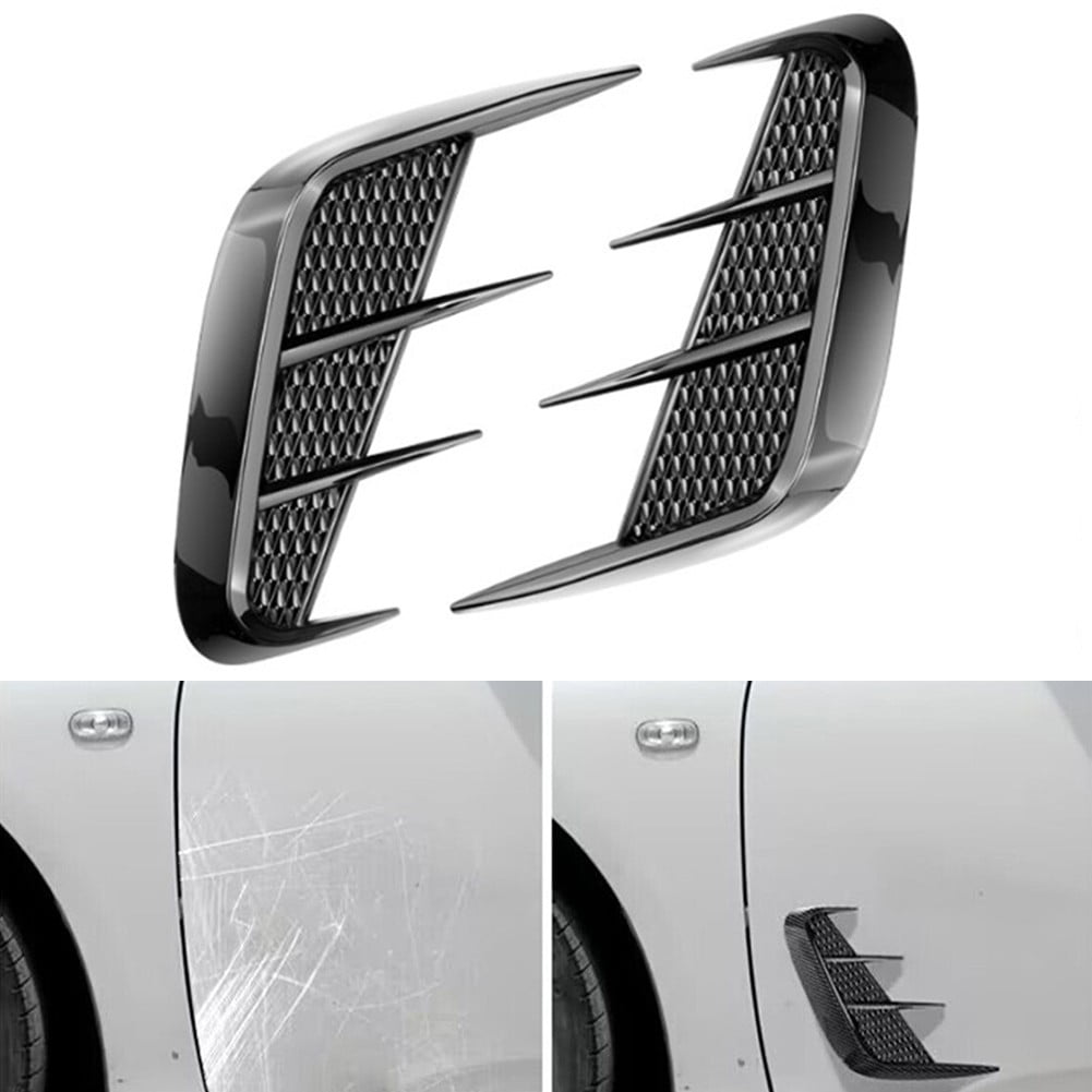 2Pcs Car Body Wing Side Vent Cover Trim Leaf Panel Stickers for Fender ...