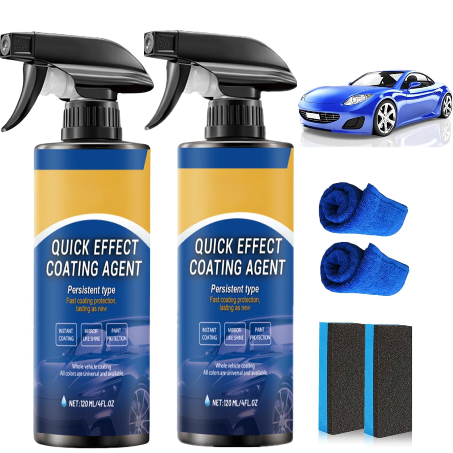 2Pcs Car Coating Spray,Advanced Car Quick-Acting Coating Agent Spray ...