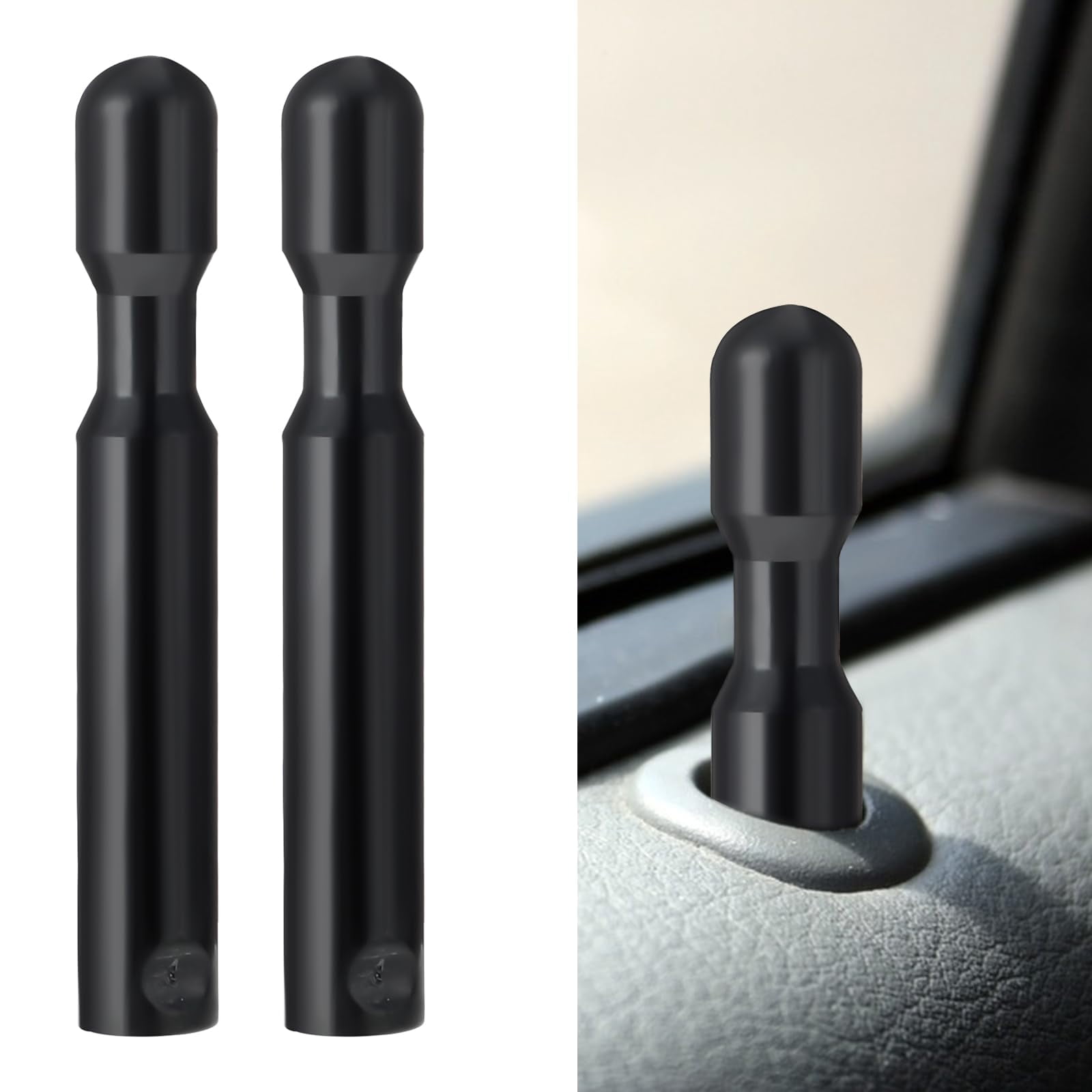 2Pcs Car Door Lock MMF7 Knobs, Auto Interior Door Lock Bolt Pin Covers ...