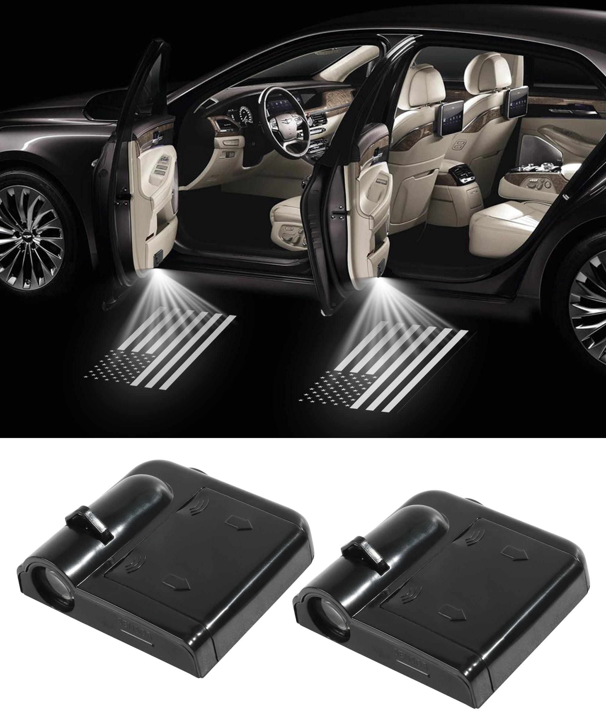 2Pcs Car Door Projector RRF12 Lights,Car Door LED Logo Projector Light ...