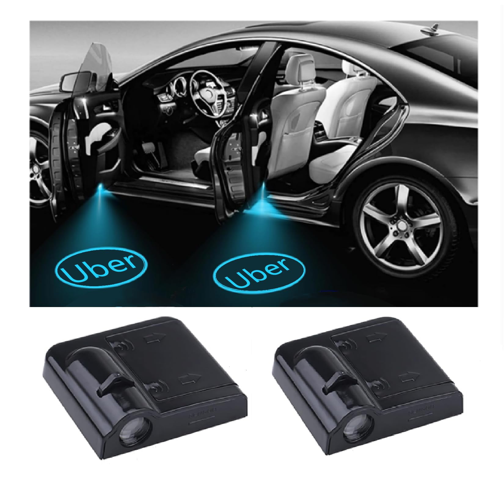 2Pcs Car Door Projector RRF12 Lights,Car Door LED Logo Projector Light ...