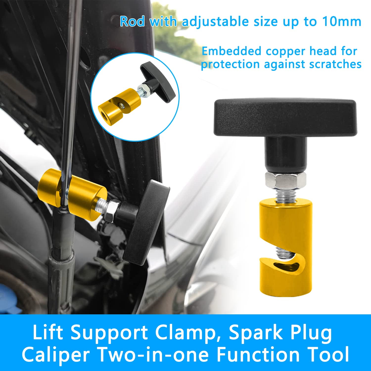2Pcs Car Engine Hood Lift Rod Support Clamp, Lift Support Retaining ...