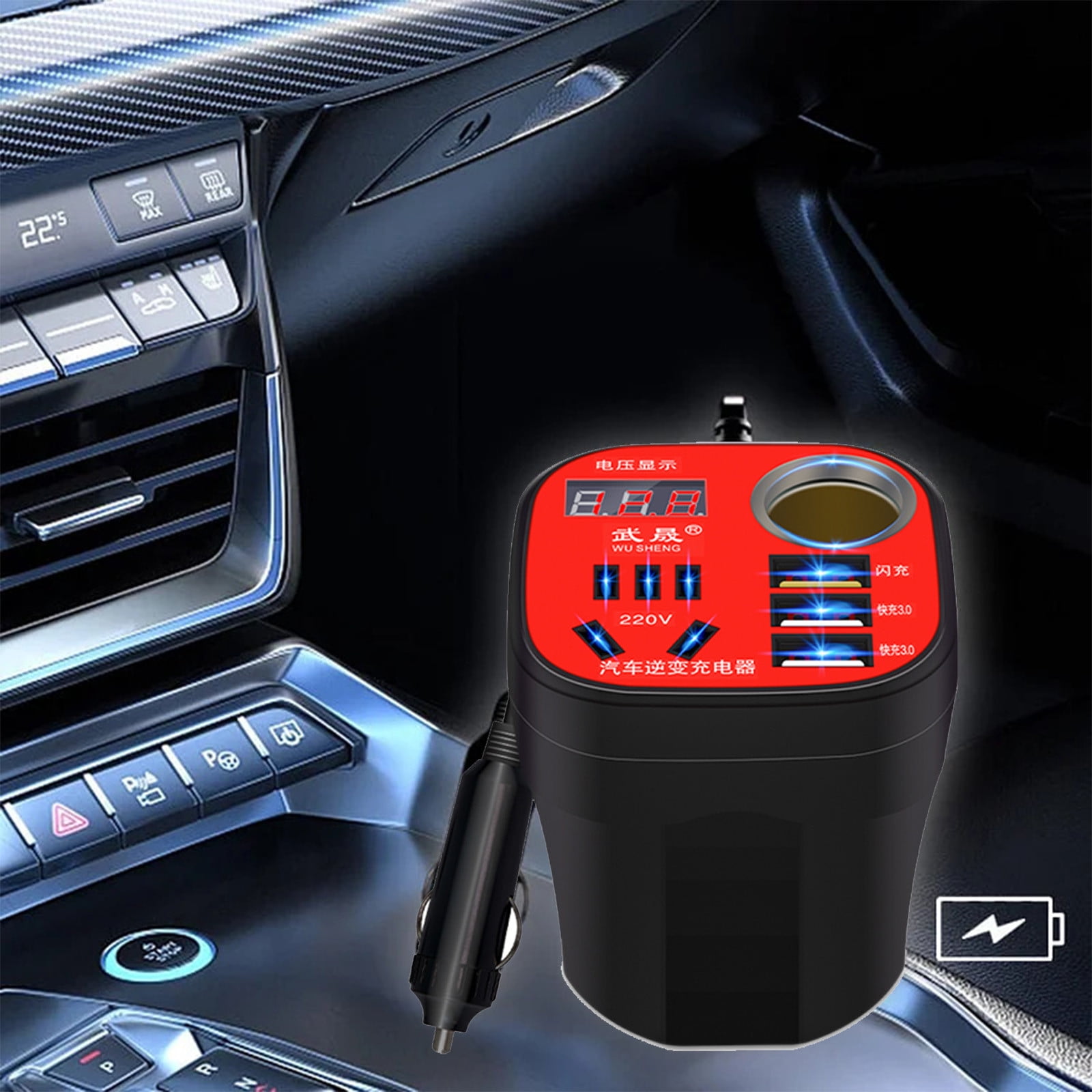 2Pcs Car Inverter under $5! Kadlawus 200W Car Power Inverter Converter ...