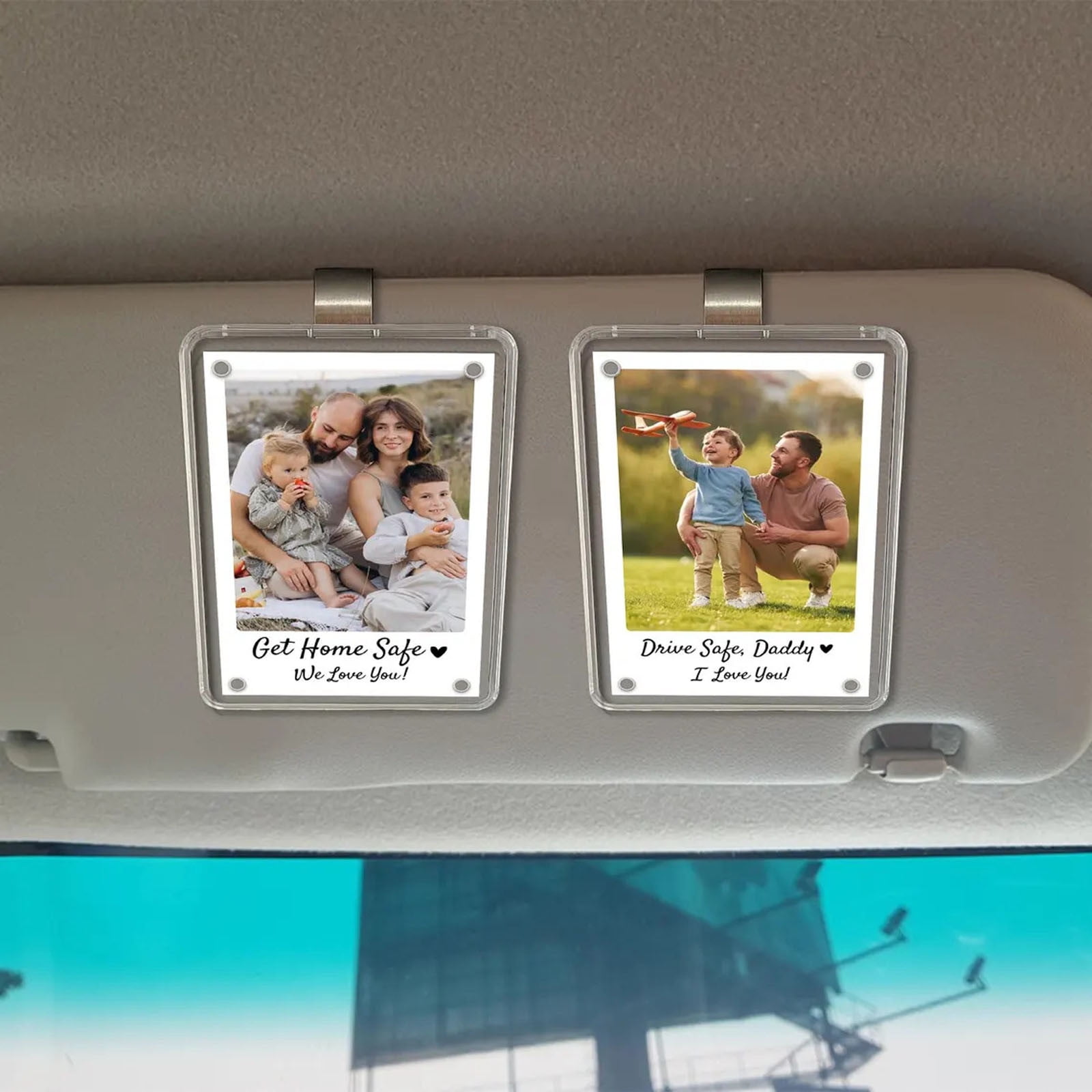 2Pcs Car Picture Frame Visor Clip Photo Holder 2.36"x 3.54 ...