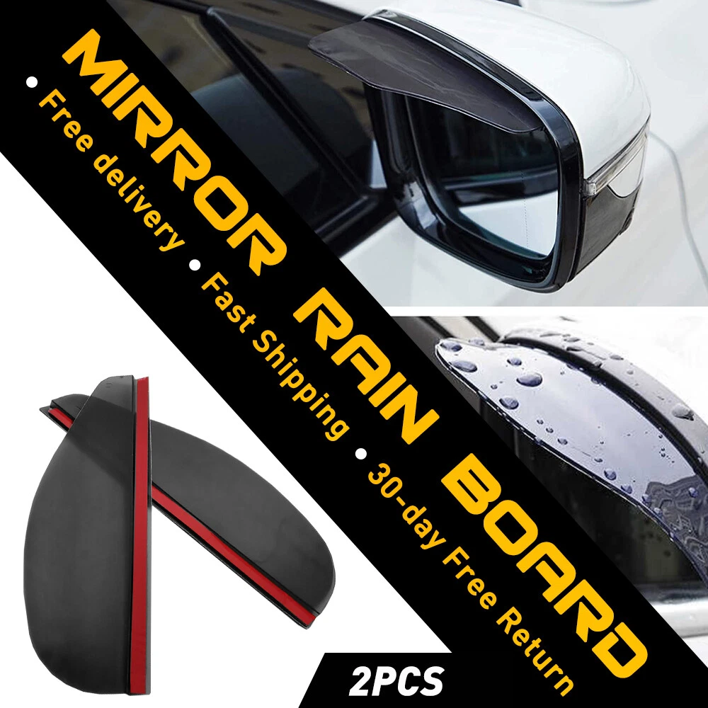 2Pcs Car Rear View Side Mirror Rain Eyebrow Board Guard Sun Visor ...
