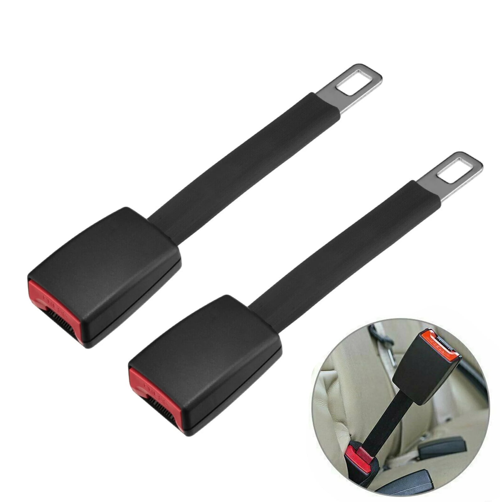 2Pcs Car Safety Belt Extender Safety Belts Buckle 25cm Auto Seat Safety ...