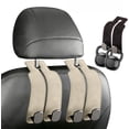 2Pcs Car Seat Hook Leather Metal 50Lbs Anti Drop Lock For Purses ...