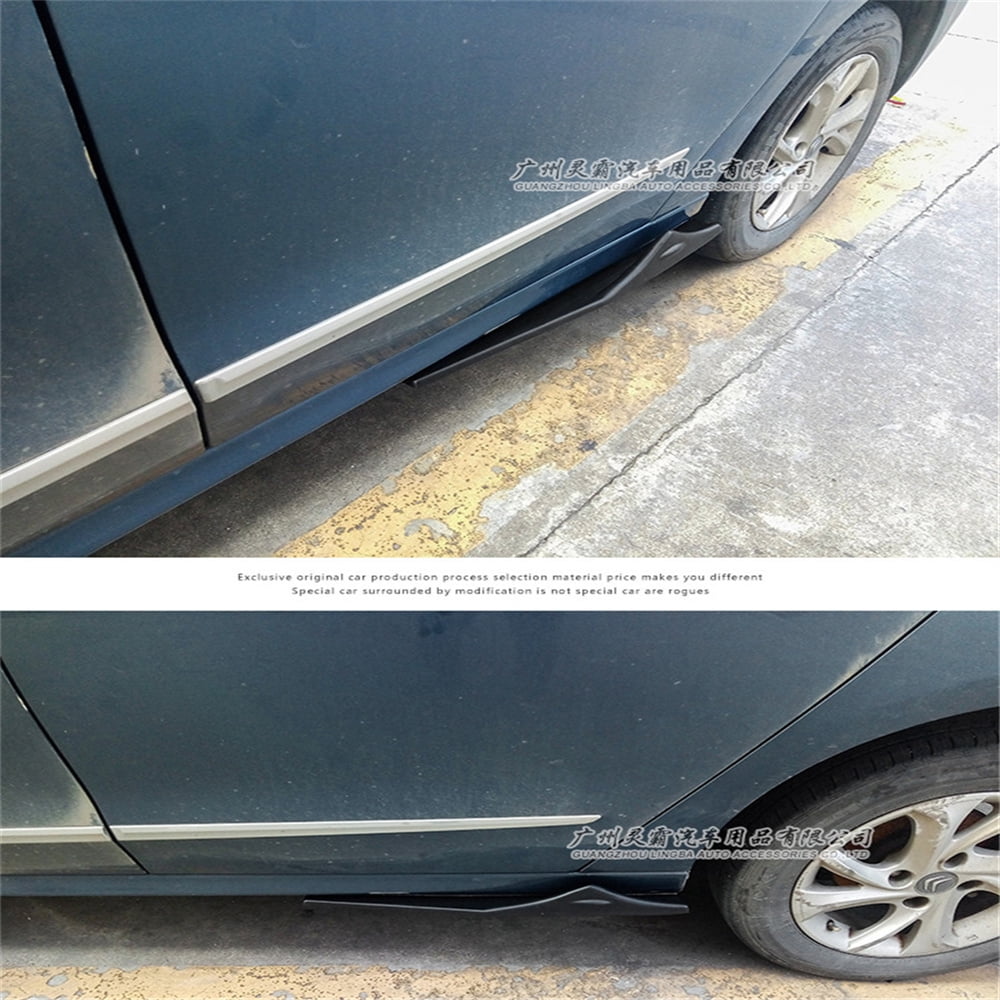 2Pcs Car Side Skirt Rocker Splitters Black Winglet Canard Diffuser ...