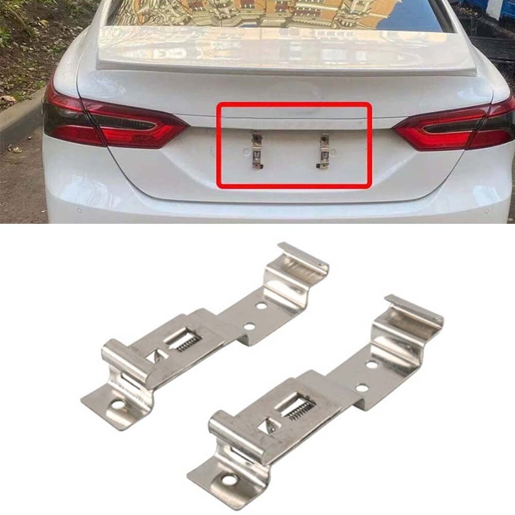 2Pcs Car Truck Trailer Number Plate Clips Holder Spring Loaded ...