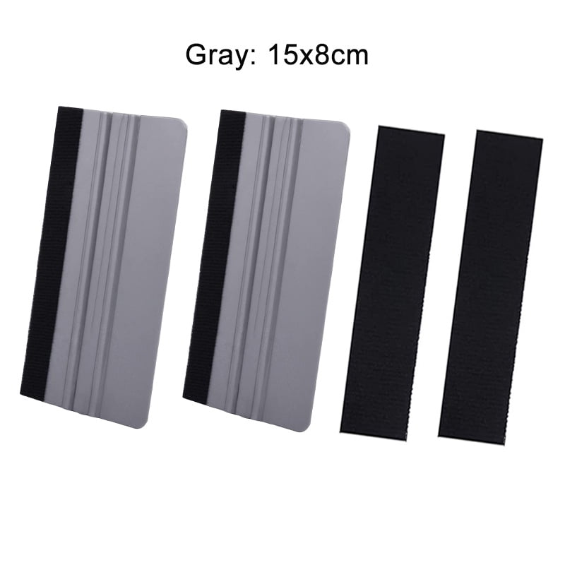 2Pcs Car Vinyl Wrap Felt Squeegee with Replaceable Felts Film Stickers ...