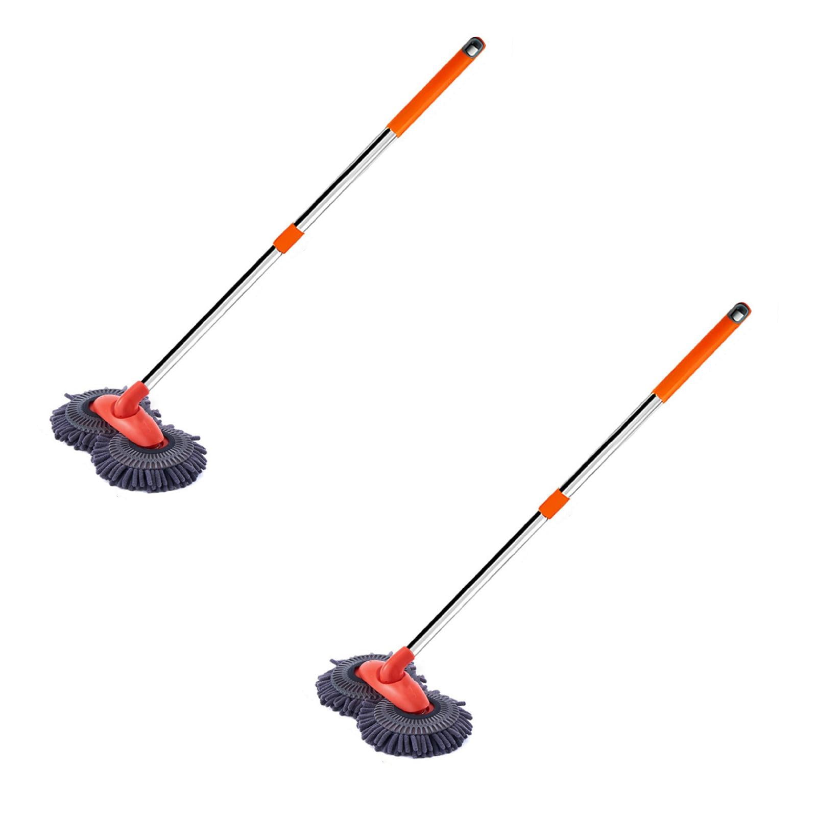 2Pcs Car Wash Brush With Long Handle Microfiber Car Wash Mop Long ...