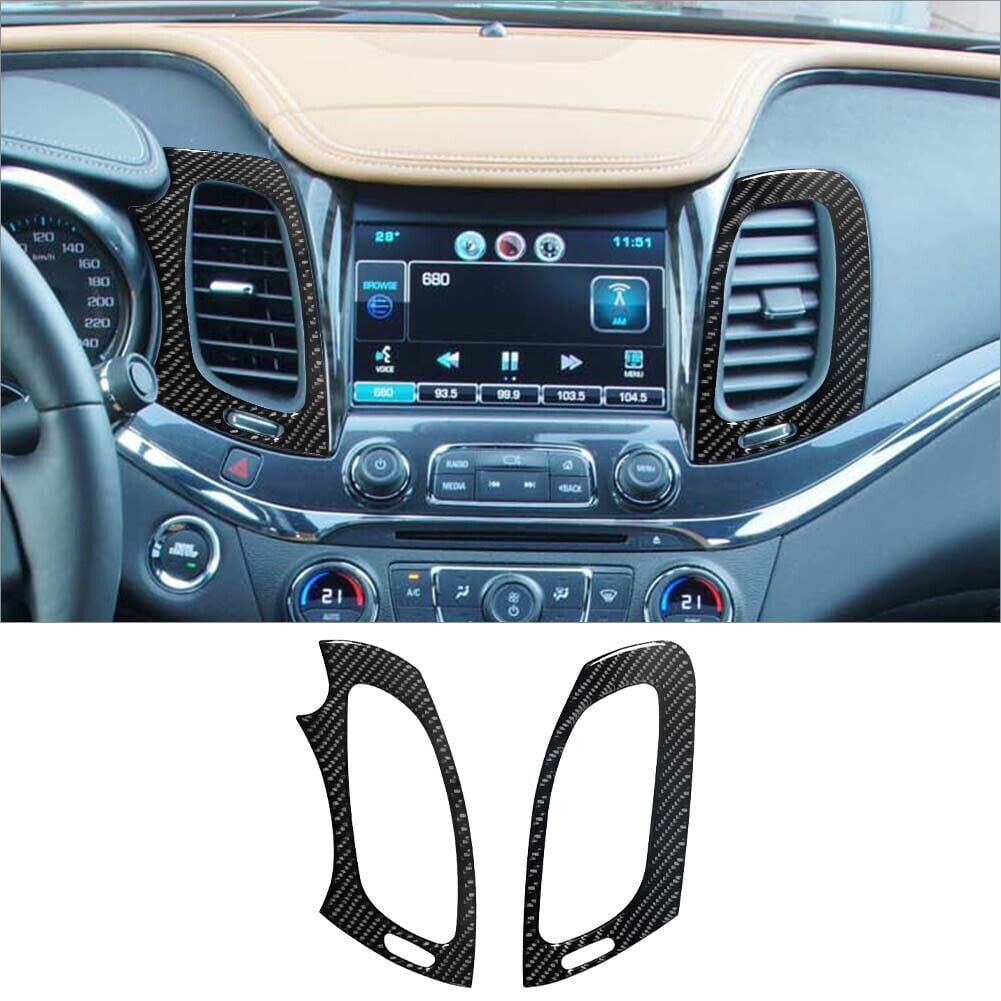 2Pcs Carbon Fiber Interior Center Air Vent Cover Trim For Chevrolet ...