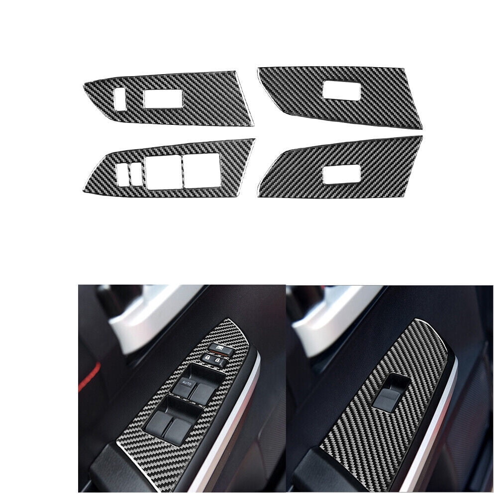 2Pcs Carbon Fiber Interior Manual Climate Control Cover Trim For Honda ...