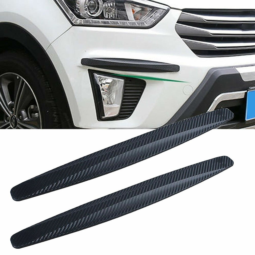 2Pcs Carbon Fiber Pattern Front Rear Bumper Corner Protection Lip ...