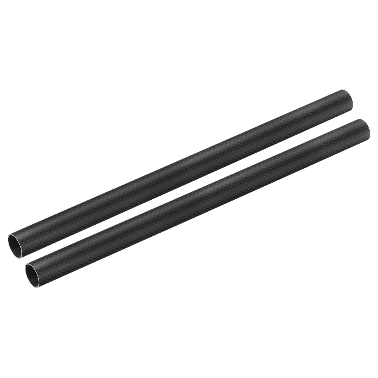 2Pcs Carbon Fiber Tubes 18 x 20 x 330mm Matte Surface Rod 3K Roll ...