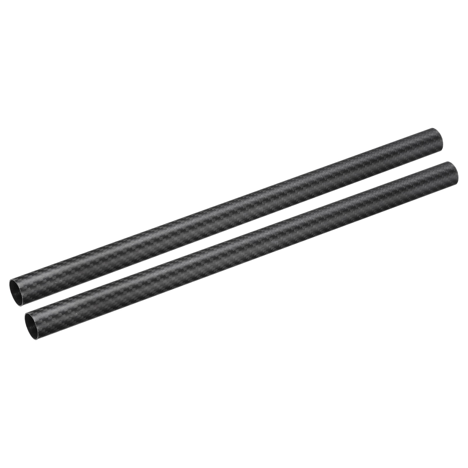 2Pcs Carbon Fiber Tubes 20 x 22 x 400mm Matte Surface Rod 3K Roll ...