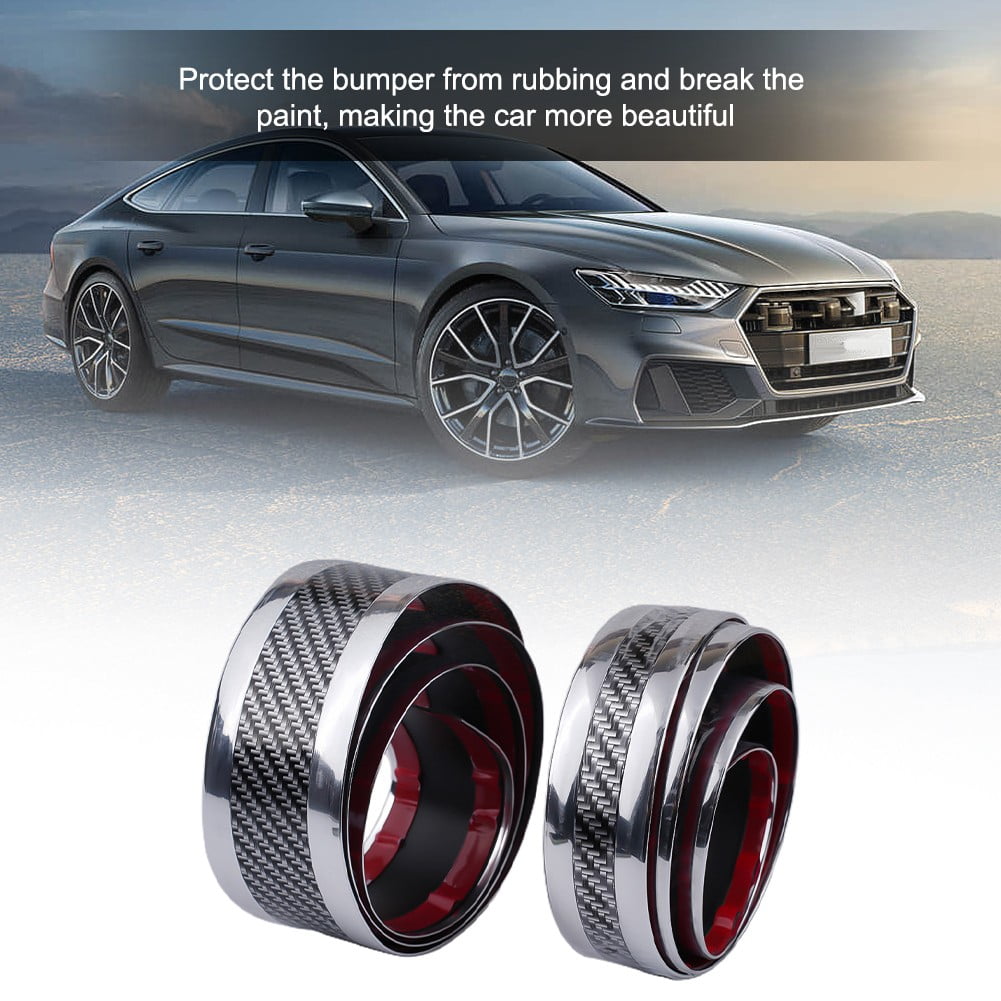 2Pcs Carbon Fiber Vinyl Auto Car Door Sill Strip Scuff Plate Stickers ...