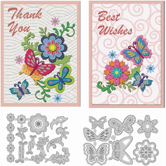 2Pcs Carbon Steel Cutting Dies Stencils for DIY Scrapbooking Photo ...