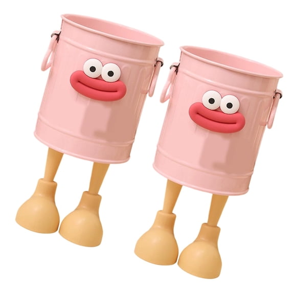 2Pcs Cartoon Pencil Cup Pen Storage Container Multifunctional Desk ...