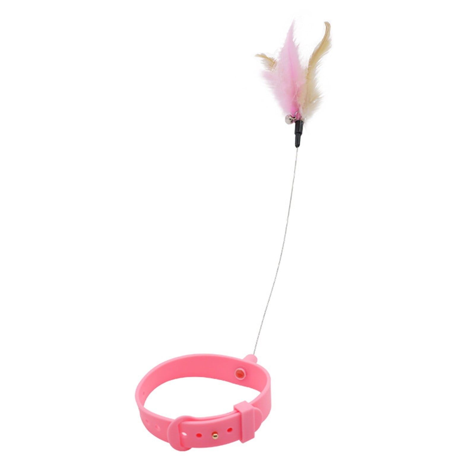 2Pcs Cat Collar Toy Adjustable Cat Feather Neck Collar Toy Cat Teasing ...