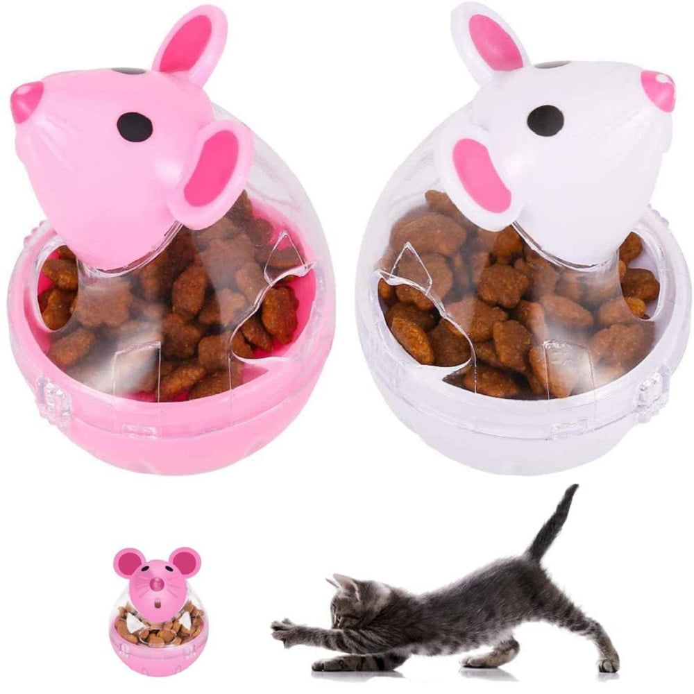 Popfeel Mouse Shape Cat Interactive Toy, Food Dispenser Ball Feeder ...