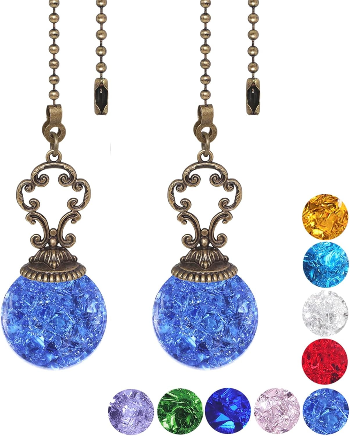 2Pcs Ceiling Fan Pull Chain Light Pull Chain Pull String Light Fixture ...