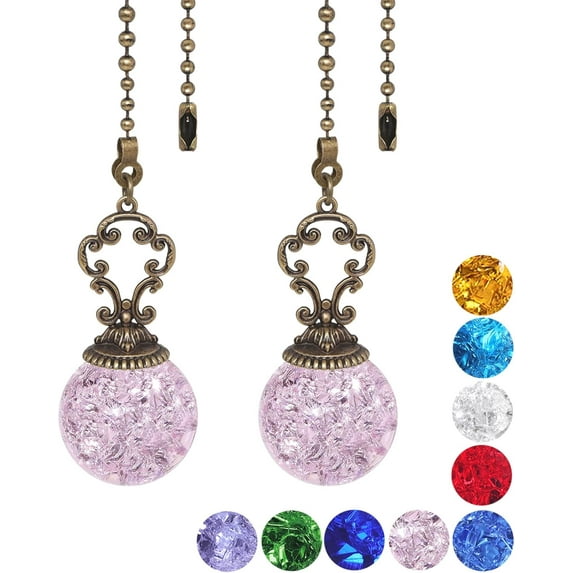 2Pcs Ceiling Fan Pull Chain Light Pull Chain Pull String Light Fixture ...