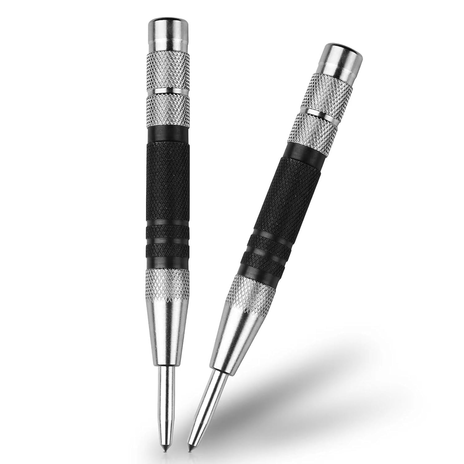 2Pcs Center Punch, 6Inch Automatic Center Punch Super Strong, Adjustable Spring Loaded Hole ...
