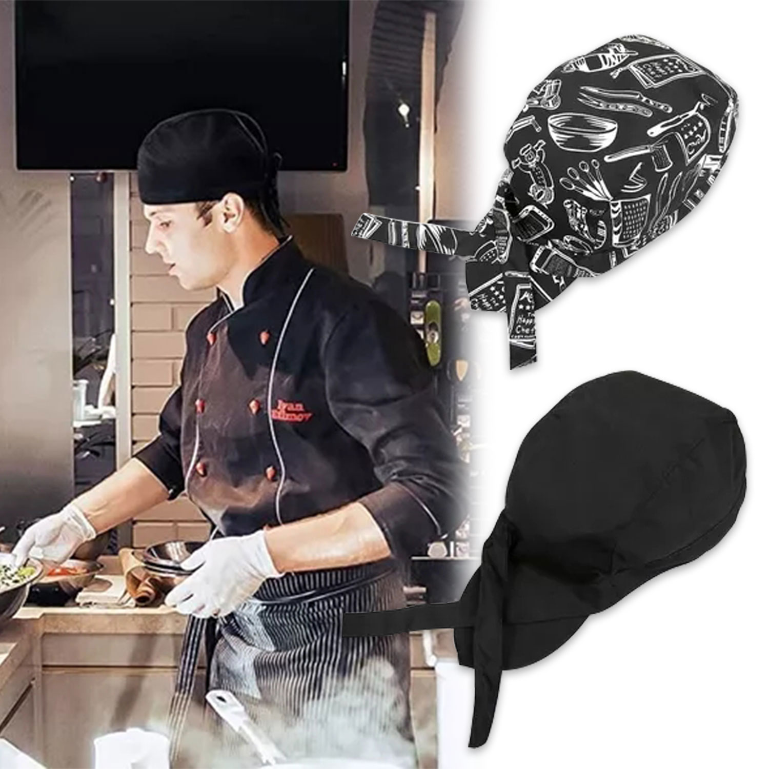 Walbest Professional Chef Hat, Unisex Adult Mushroon Design Stretchy ...