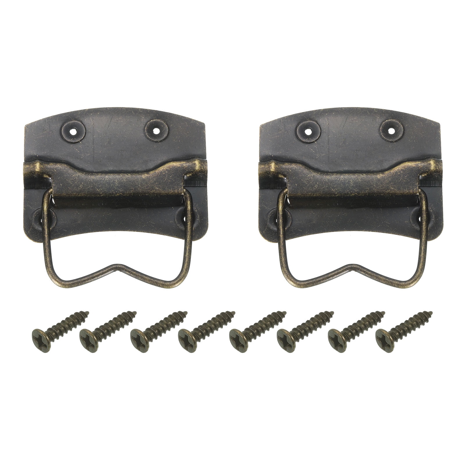 2Pcs Chest Handles, 87x62mm Wooden Box Ring Pull Lifting Handle, Bronze ...