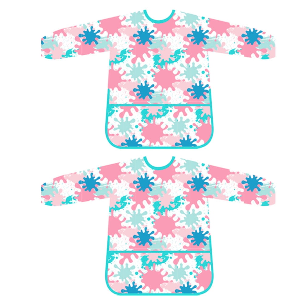 2Pcs Children Kids Waterproof Long-sleeved Art Smock Painting Apron ...