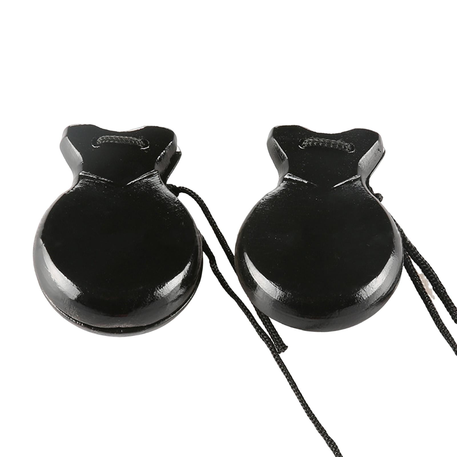 2Pcs Children Wooden Castanets Toy with String Pocket Hand Finger ...