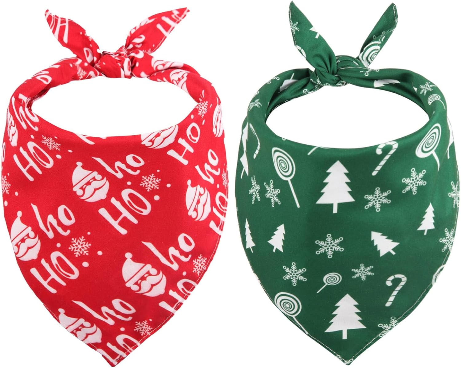 2Pcs Christmas Dog Bandanas, for Dog, Pet Scarf for Boy Girl, Holiday ...