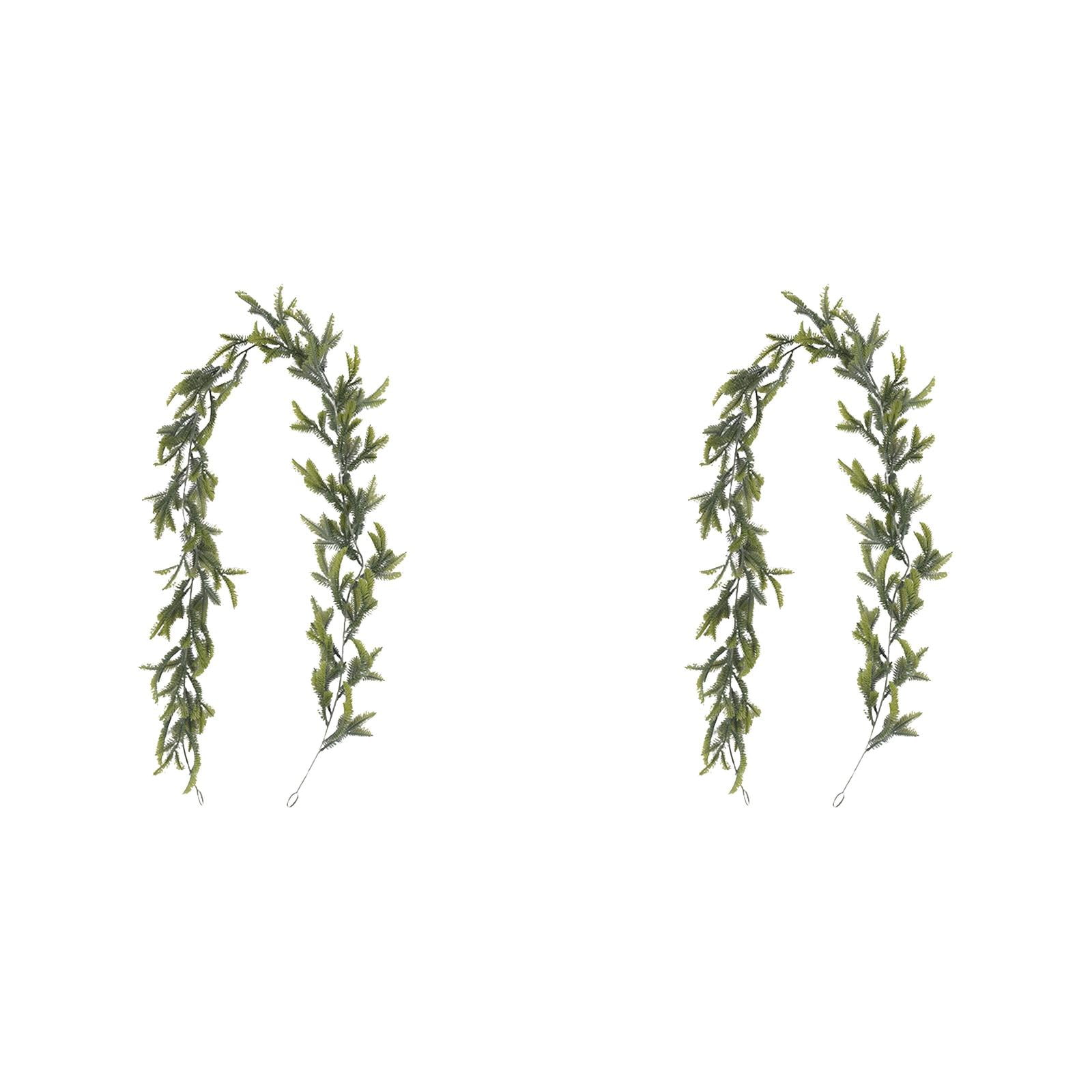 2Pcs Christmas Rattan 180Cm C/ 2pcs Garland Single Fork Natural Garland ...