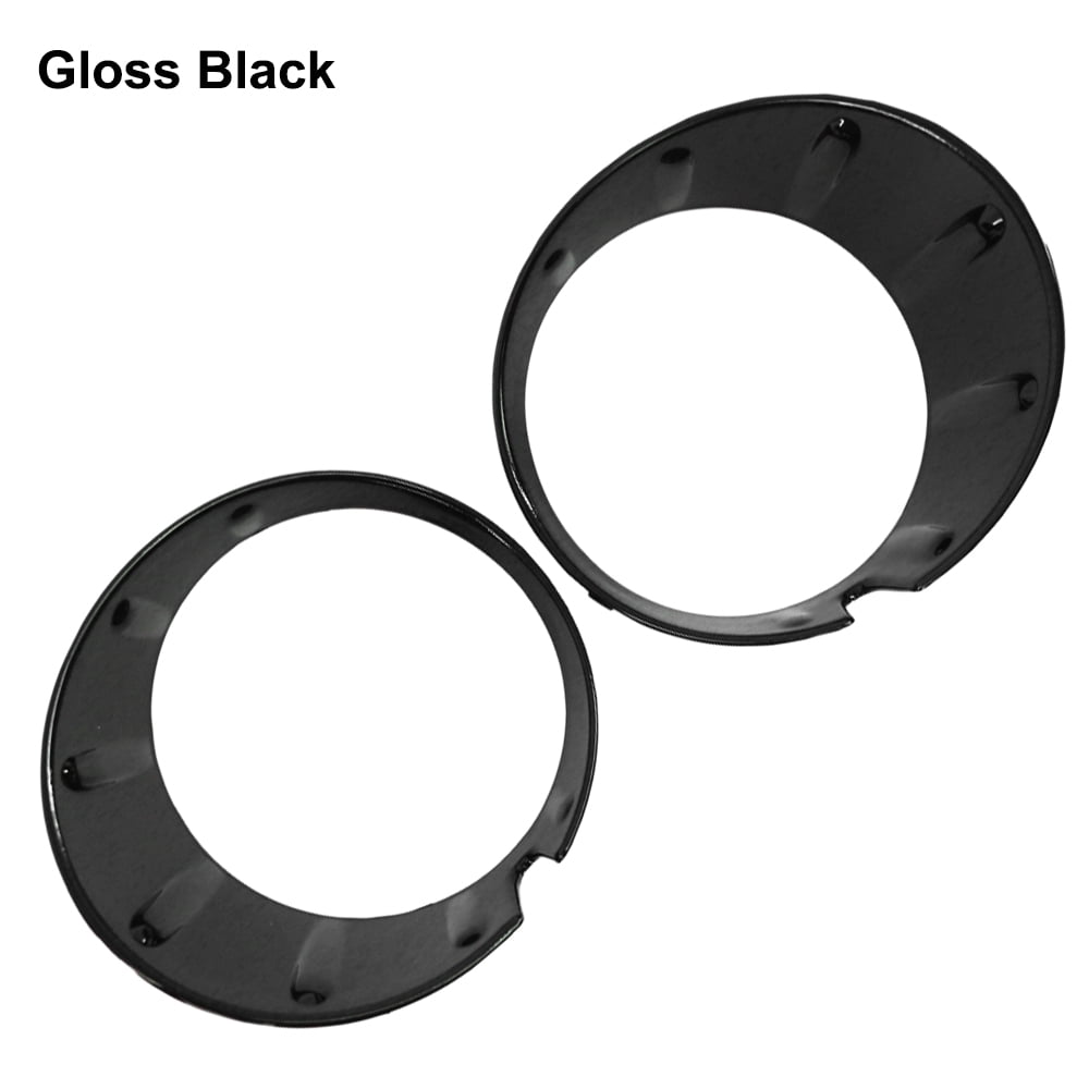 2Pcs Chrome/Black Front Fog Light Cover Fog Light Trim Ring For Mini ...