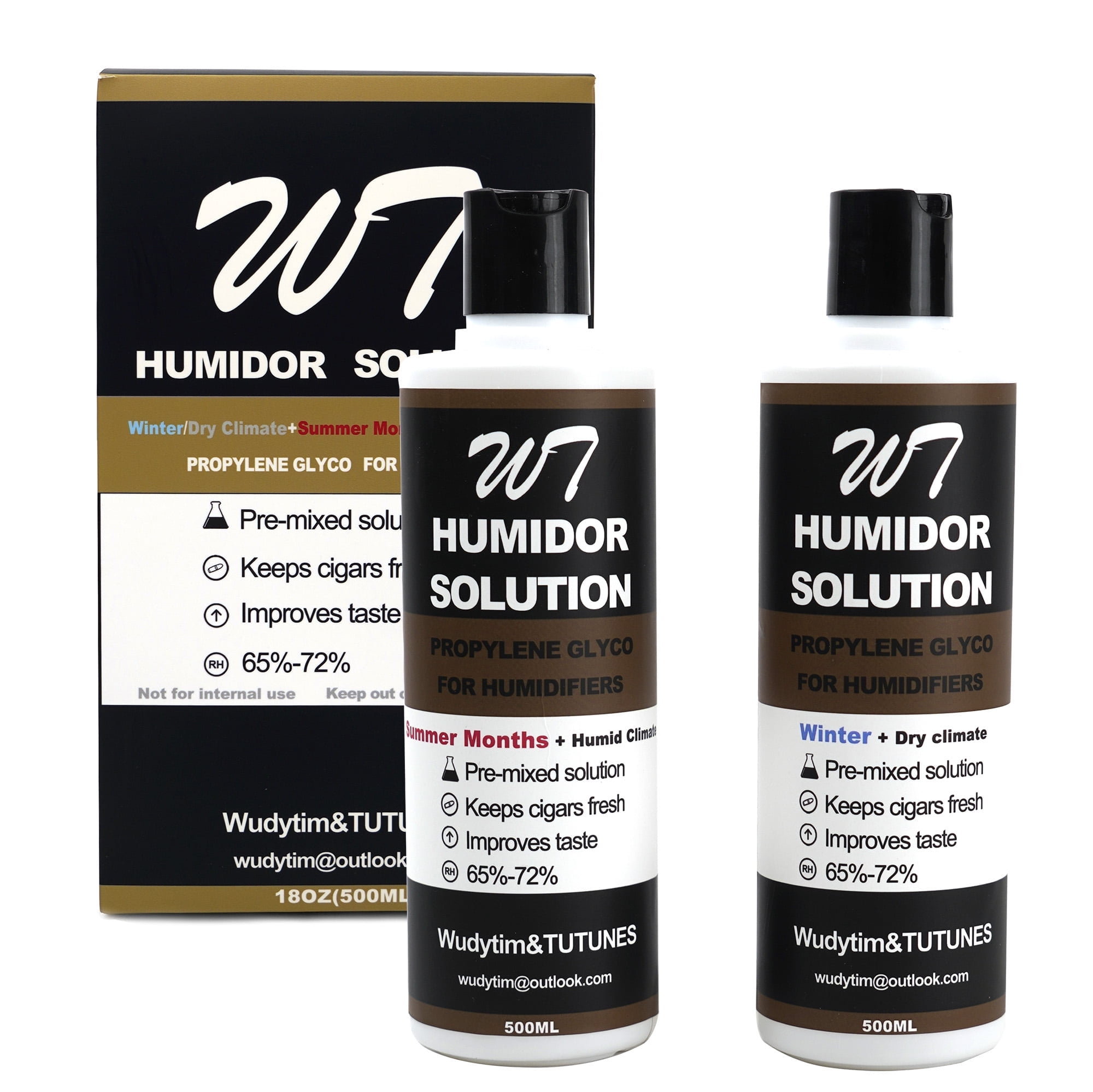 2Pcs Cigar Humidor Solution 16 oz (500 ml) - Regular Liquid Solution ...