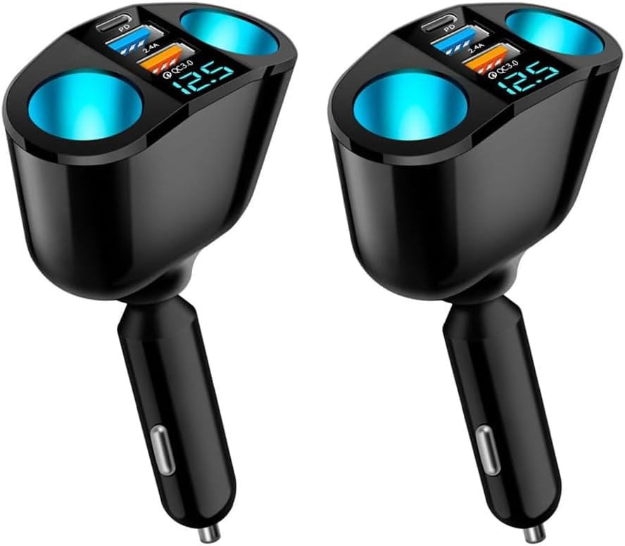 2Pcs Cigarette Lighter Splitter, Father's Day Gift，Ultra Fast Car ...