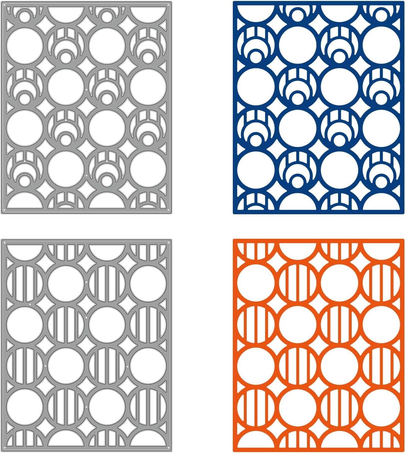 2Pcs Circle Layers Background Cutting Dies Metal Frame Background Die ...