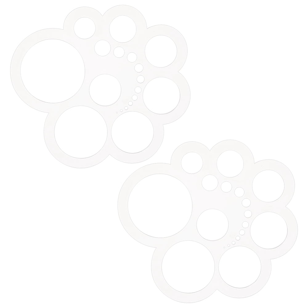 2Pcs Circle Template Acrylic Corner Cutting Ruler Drawing Circle ...