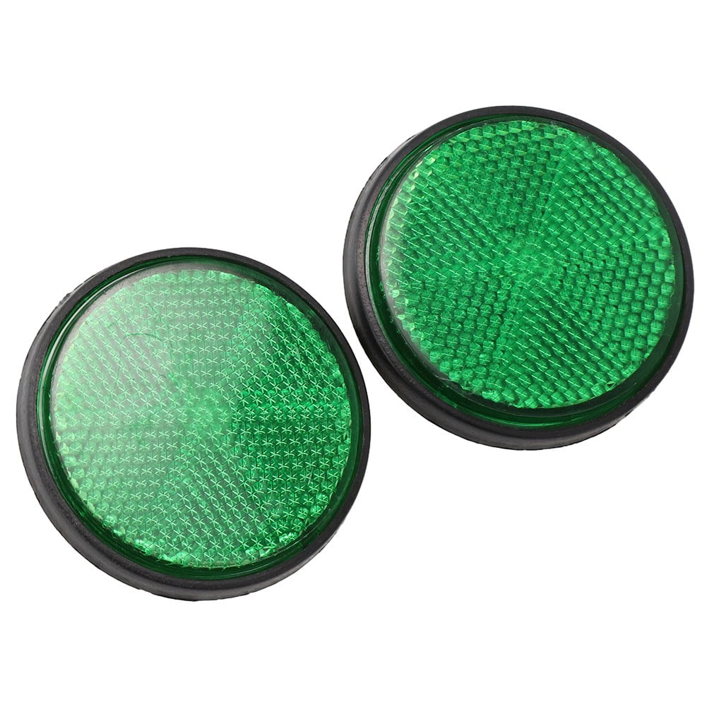 2Pcs Circular Reflector Motorcycle Night Reflective Light Safety ...