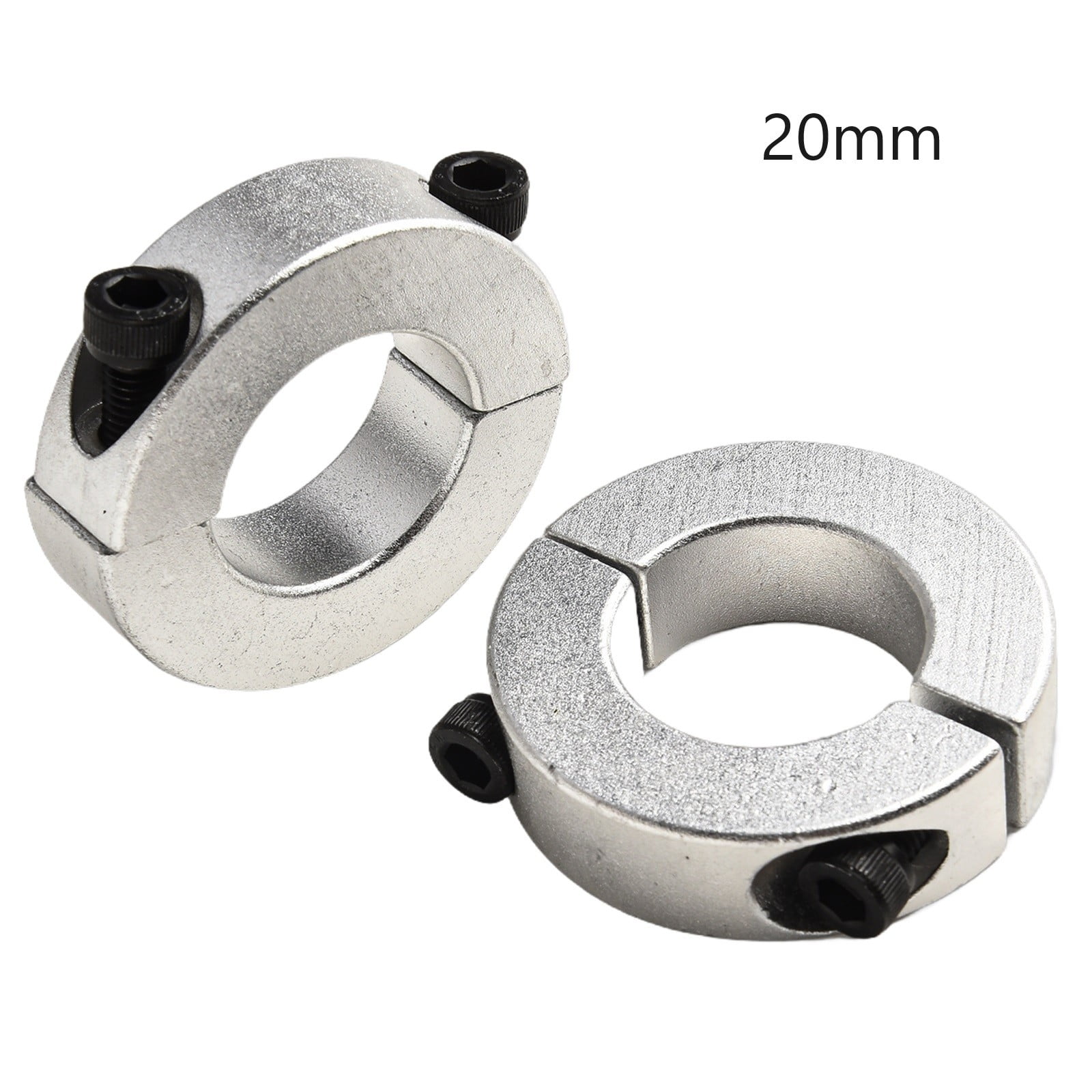 2Pcs Clamp Collar Double Split Fixed Rings 20mm to 30mm Diameter Shaft ...