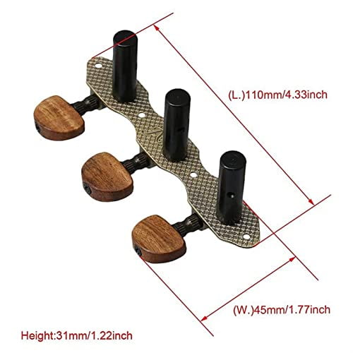 2Pcs Classical Guitar Tuners Tuning Key Pegs Machine Heads for Acoustic ...