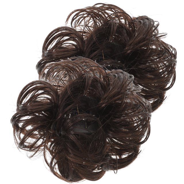 2Pcs Claw Clip Messy Bun Hair Piece Wavy Curly Hair Bun Claw Clip ...
