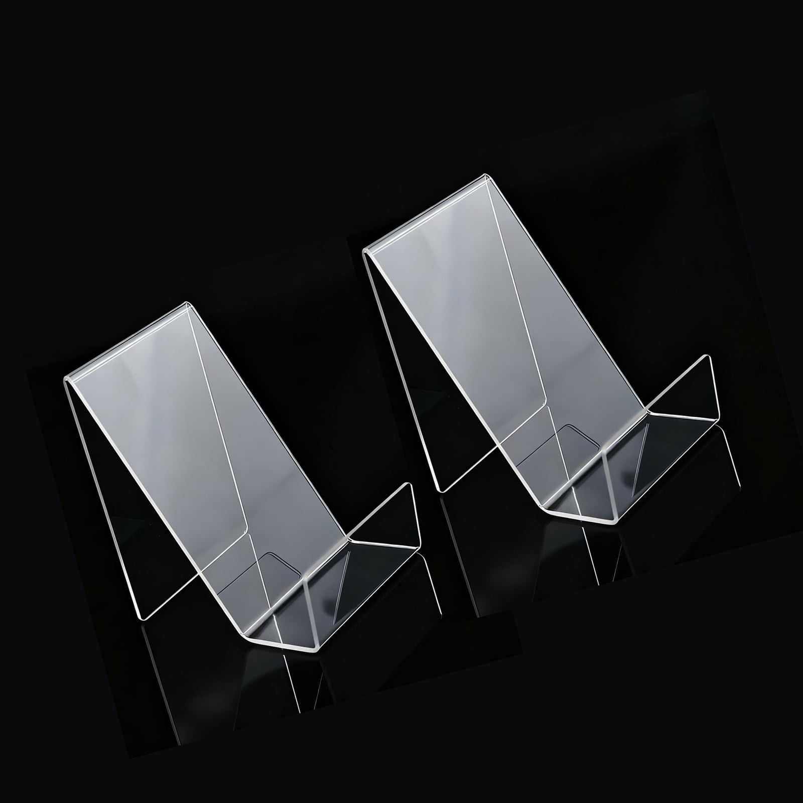 2Pcs Clear Acrylic Book Display Stands Decorative Plate Stand Bookstand ...