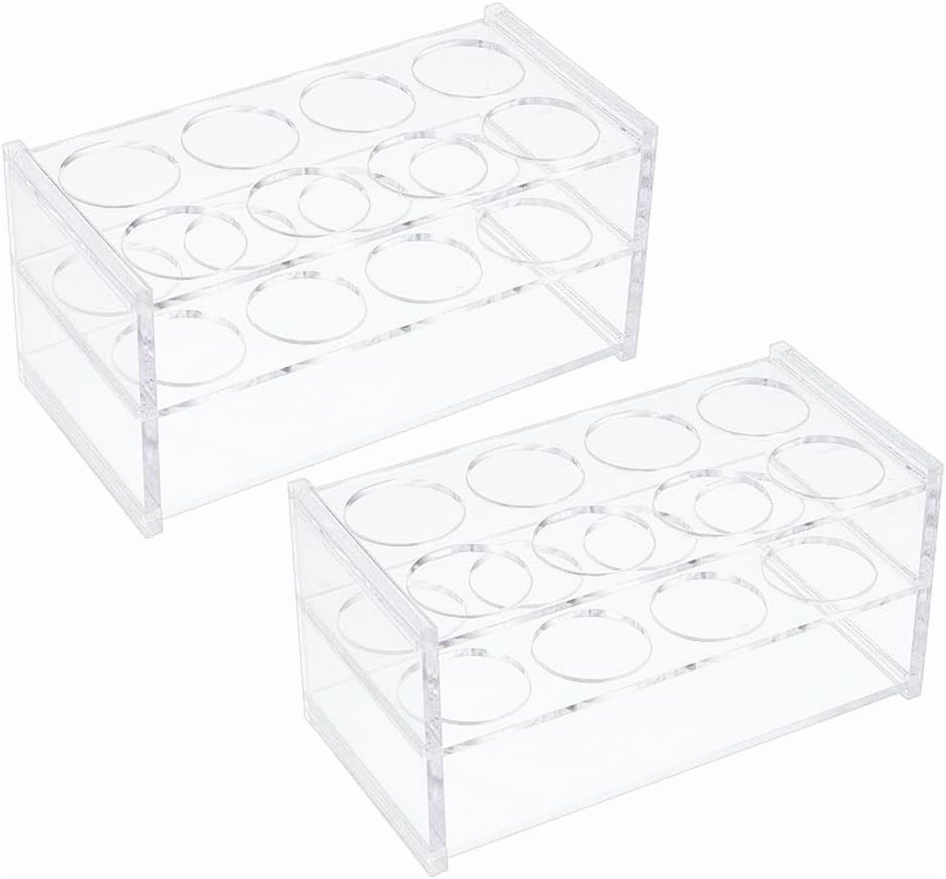 2Pcs Clear Acrylic Test Tube Racks with 8 Holes 5.9x3x2.9 Inch Test ...