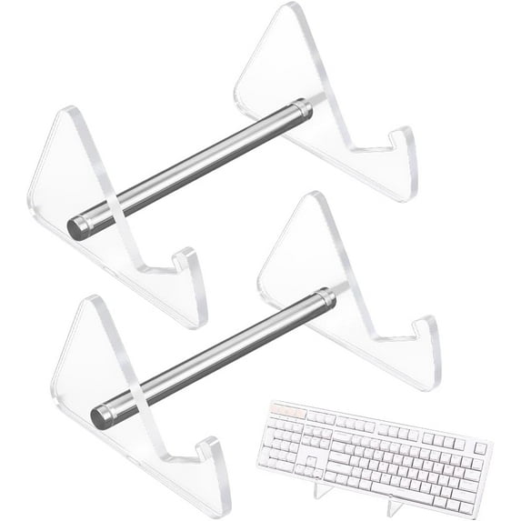 2Pcs Clear Keyboard Shelf Keyboard Display Rack Acrylic Iron Portable ...