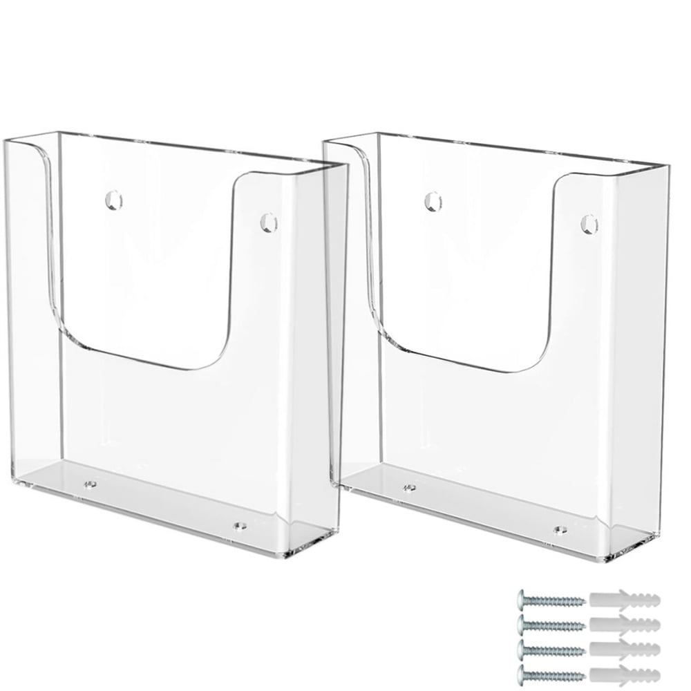 2Pcs Clear Literature Magazine Holder,Acrylic Display Catalog Rack ...