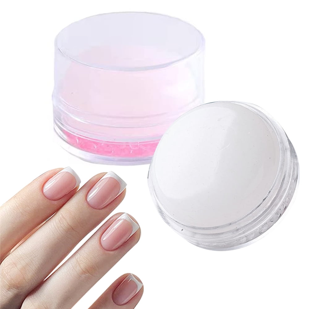 2Pcs Clear Silicone Nail Stamper French Style Tip Nail Art Stamper For ...